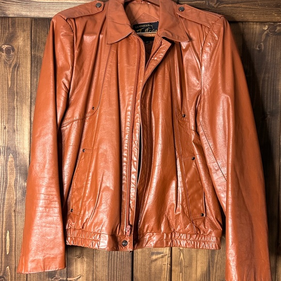 jeffery | Jackets & Coats | Vintage Jeffery Mens Classic Leather Bomber ...